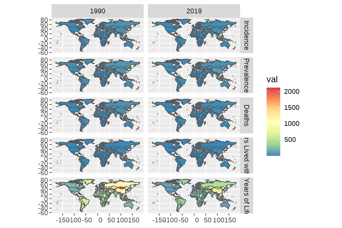第 5 章 GBD 数据可视化 -绘制地图 | GBD 笔记总结